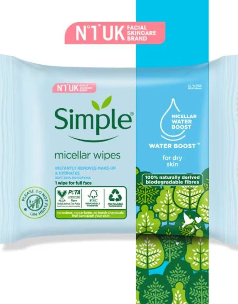 Simple Biodegradable Micellar Wipes Multipack – Goods